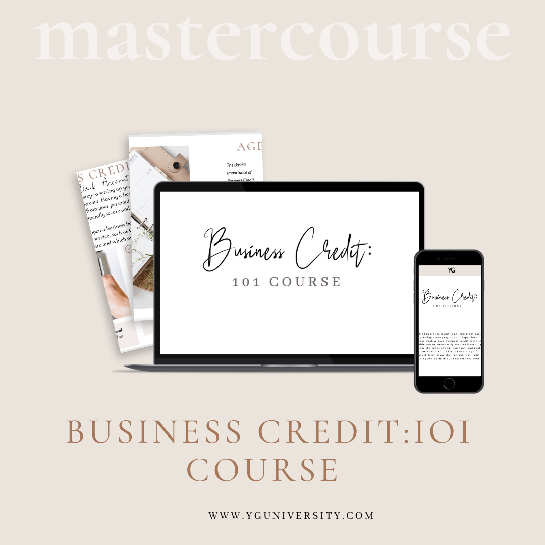Business Credit: 101 Course – YG UNIVERSITY